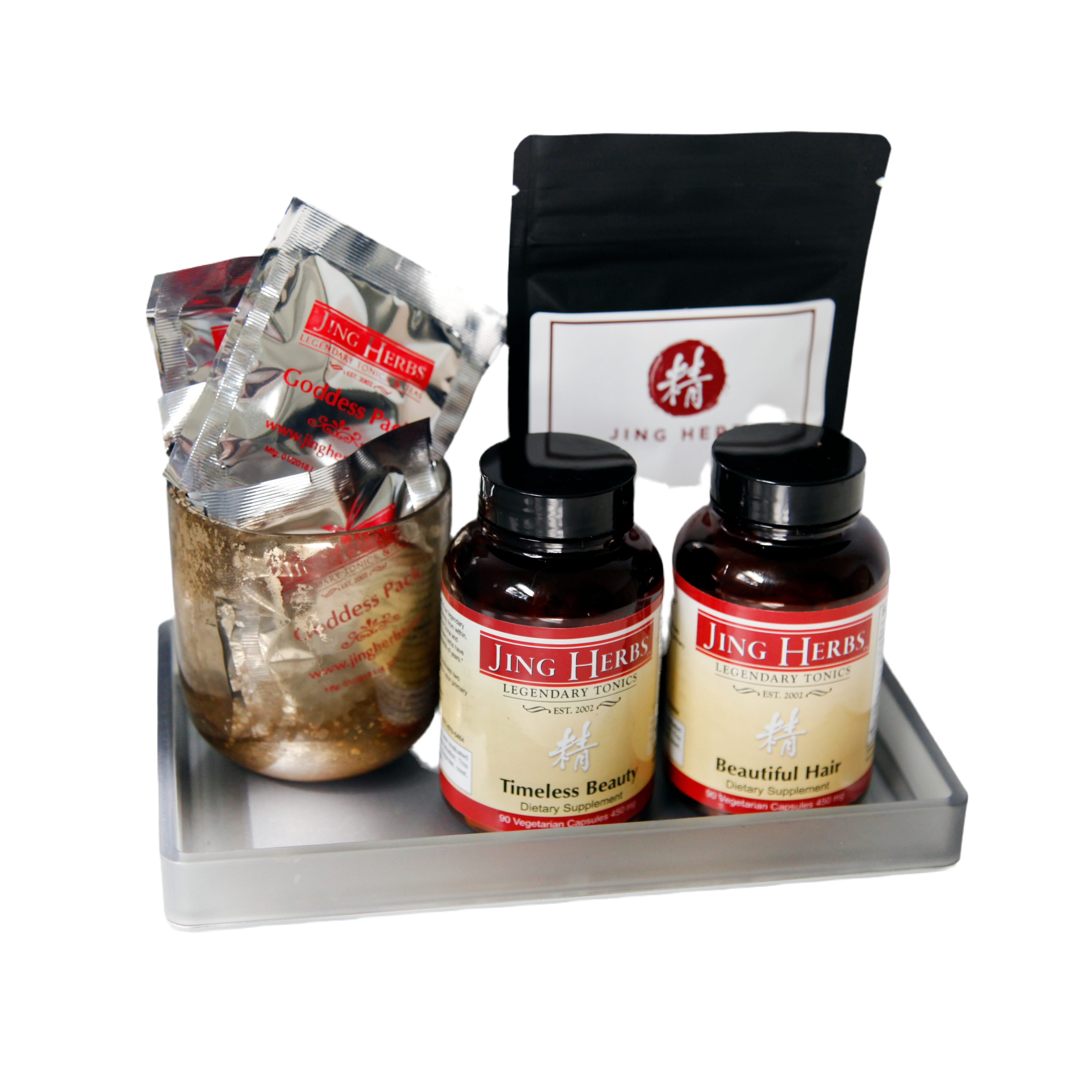 Jing Herbs Beauty Bundle | Pearl Powder + Beautiful Hair + Timeless ...