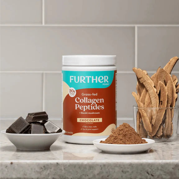 Buy Further Food Grass-Fed Chocolate Collagen Peptides with Reishi Mushroom